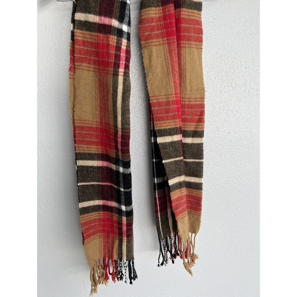 Cejon | Accessories | Cejon Made In Italy Plaid Scarf With Fringe ...
